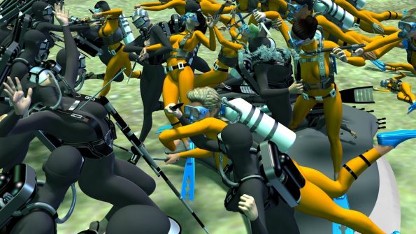 The Thunderball scuba battle with FEMALE divers! - [Fan art by ...