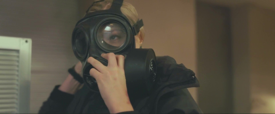 The leather chick and the villainess [Gas mask scene] - Frogwoman Org