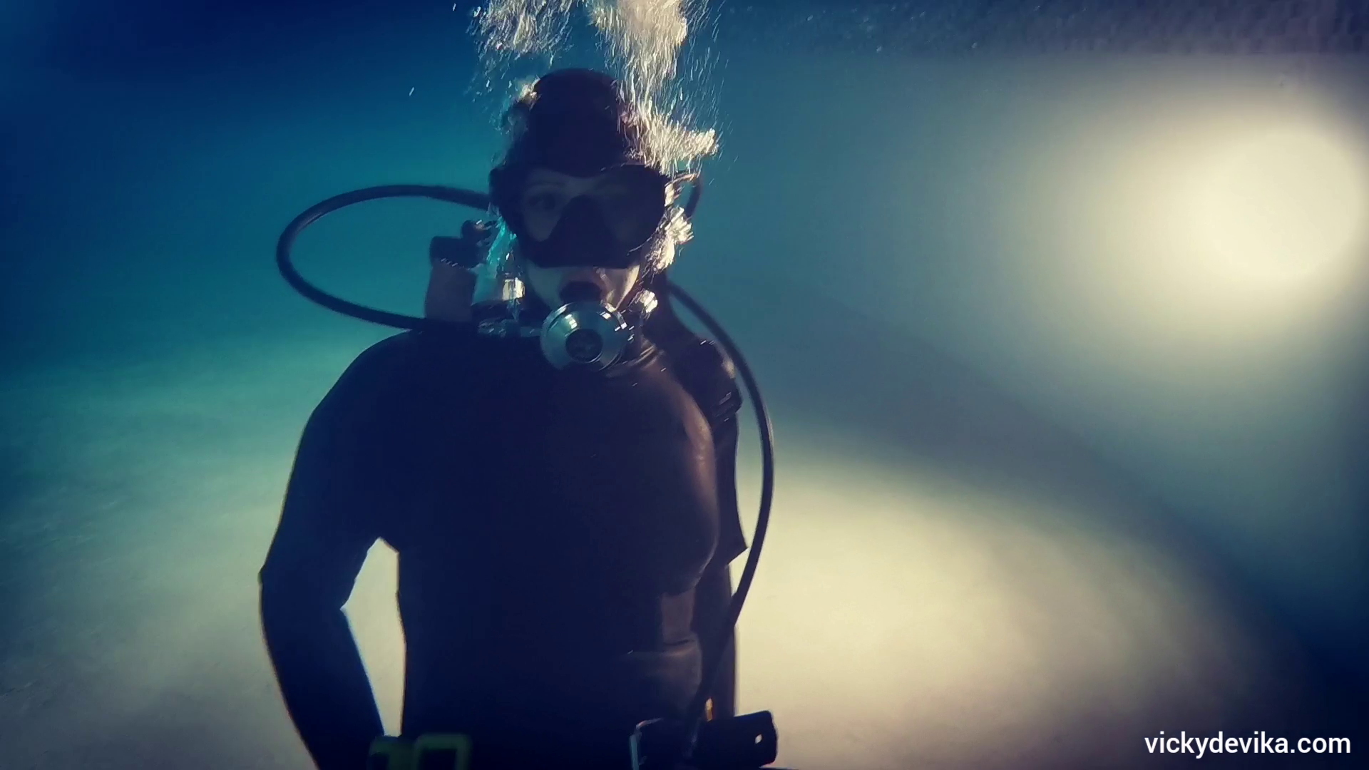 “Dive with me” by Vicky Devika - Frogwoman Org